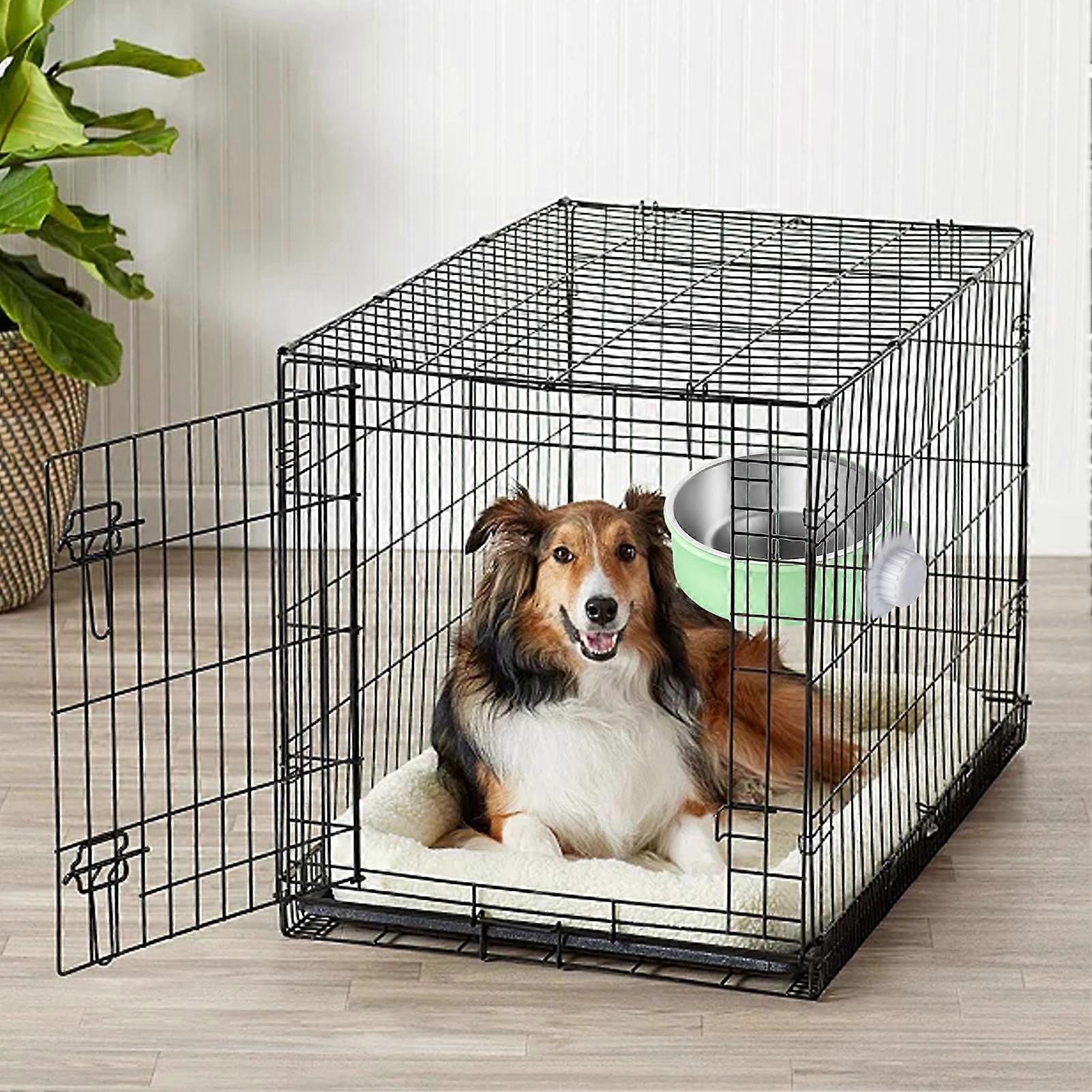 Crate Dog Bowl Stainless Steel Drop Resistance Hanging Pet Cage Bowl ...