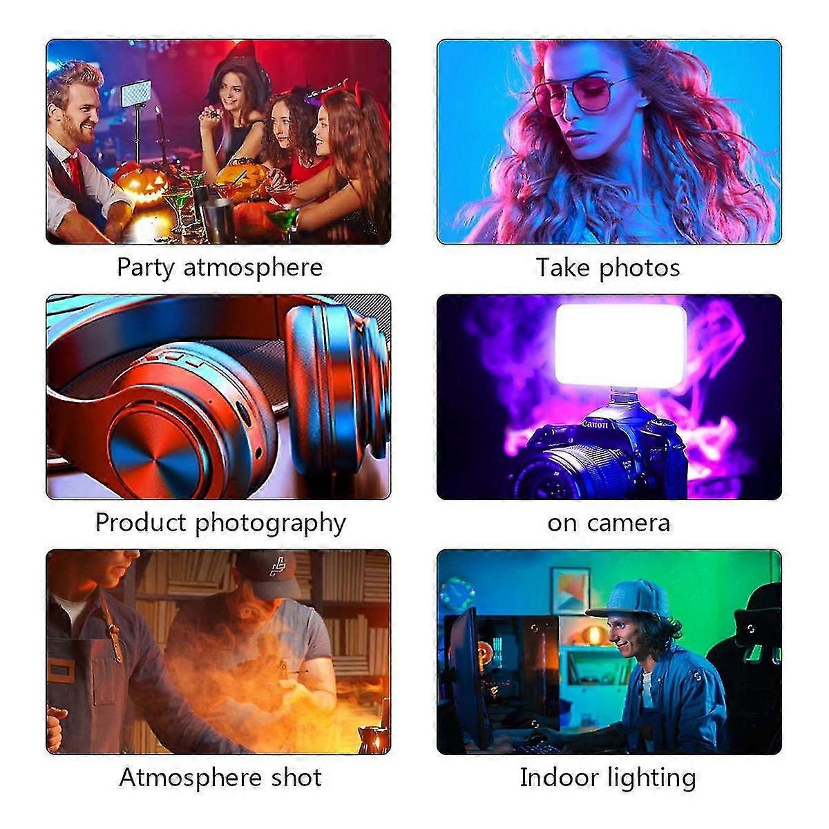 2500k-9000k Led Rgb Camera Light Color Output Video Light Kit Dimmable ...