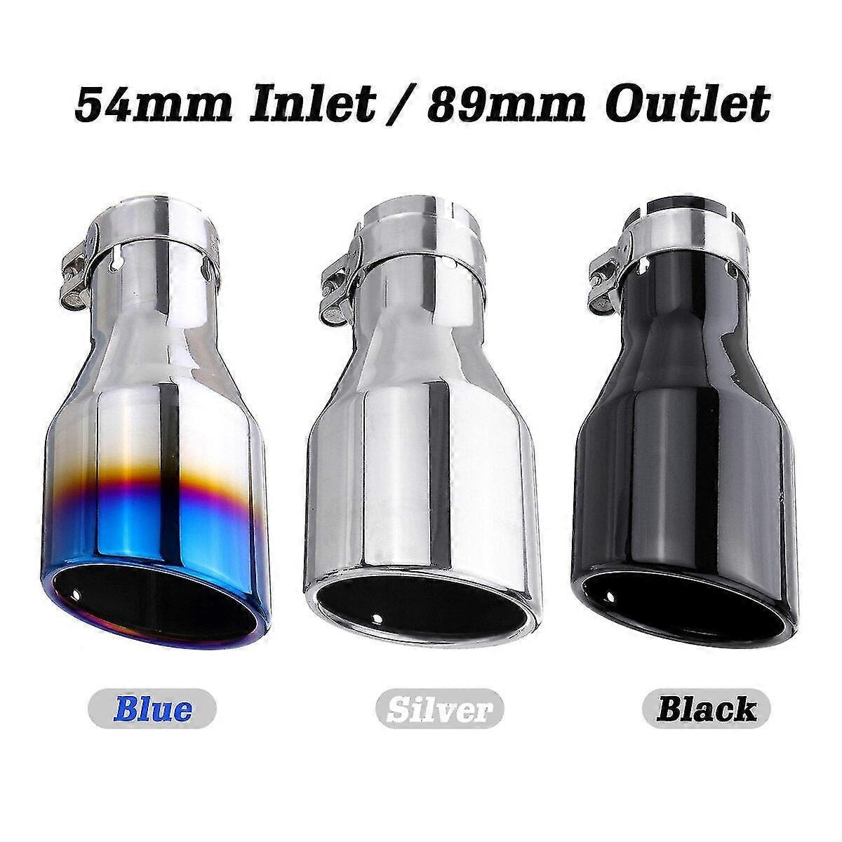 54Mm in 76mm 102mm out universal car exhaust pipe muffler tail pipe end ...