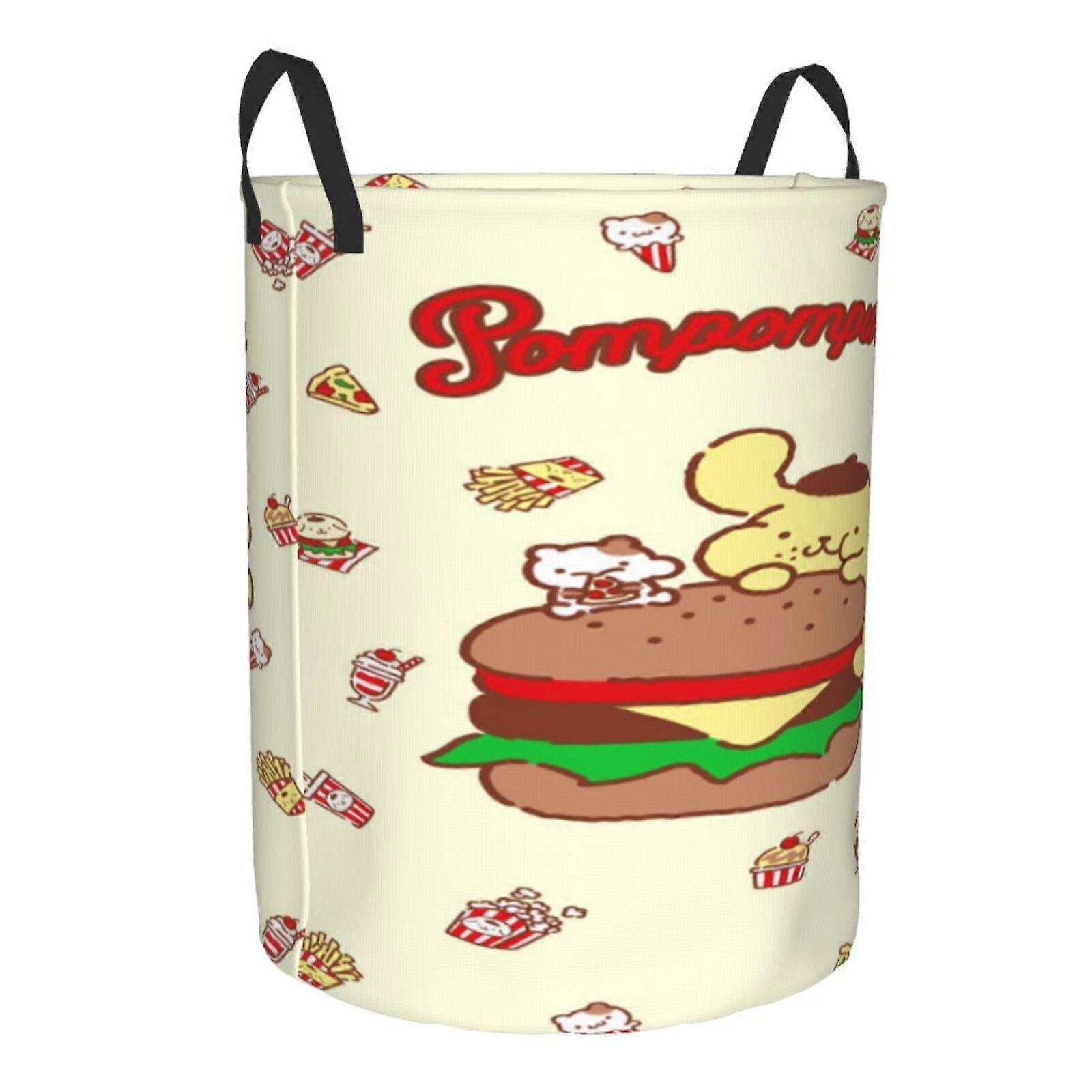 Pompompurin 3d grafisk flamme vasketøjskurv brand flamme tøjkurv ...