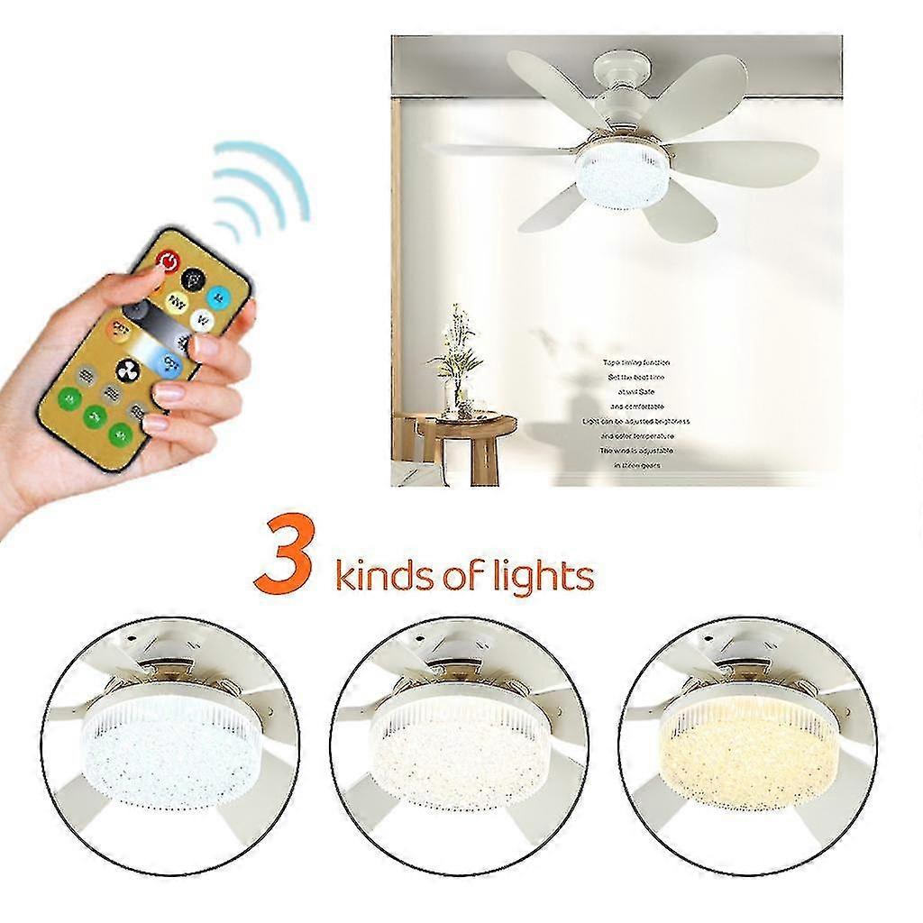 E27 Modern Reversible Ceiling Fan Light 40w Bedroom Remote Control Fan ...