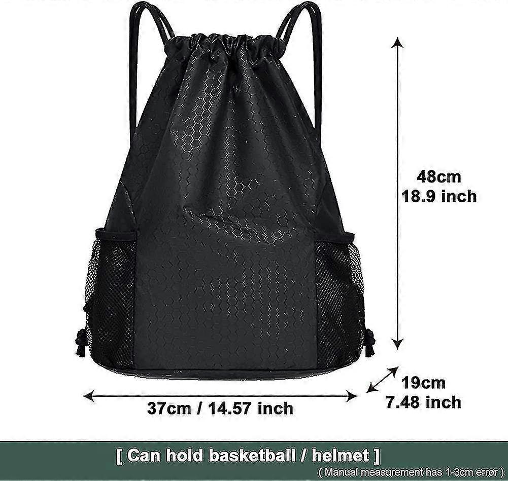 Drawstring Bags. 20l Waterproof Drawstring Gym Bag. Black Swimming Pe ...