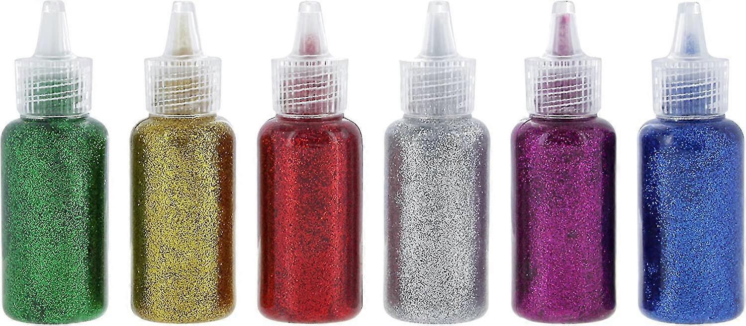 20 Ml Glitter Glue In Bright Classic Colors: Gold, Silver, Red, Green ...