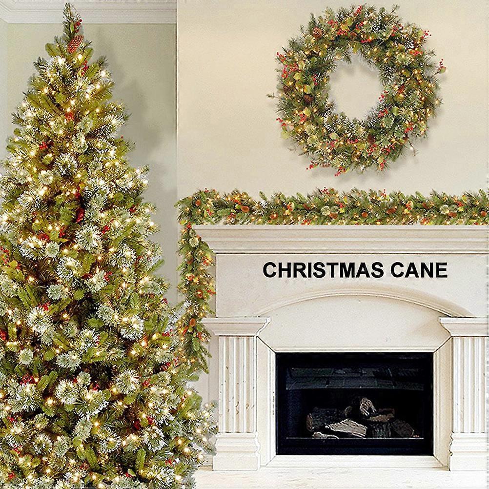 2.7m Christmas Rattan Garland with 50 Led Lights Artificial Christmas ...