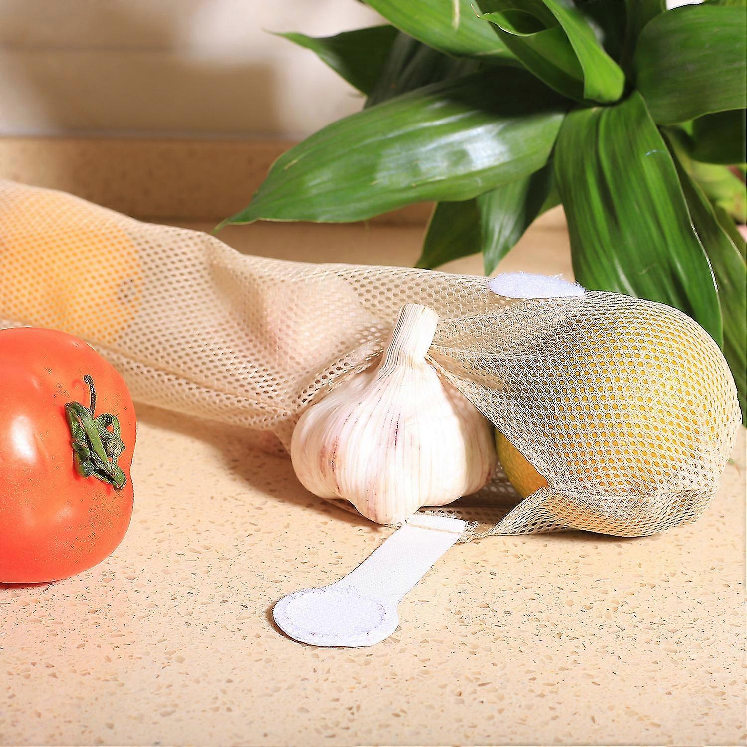 4pack Hanging Mesh Onion Bags Mesh Garlic Net Bags Reusable Net Storage ...