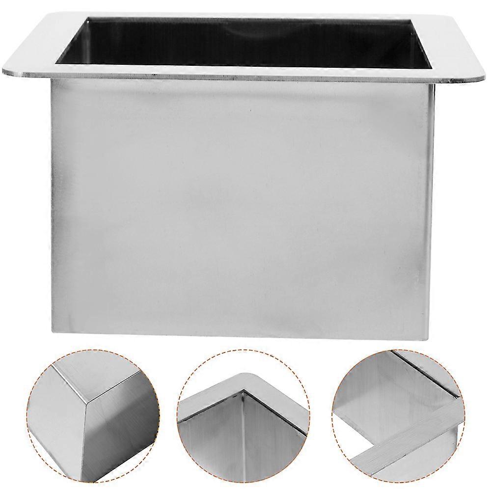Drop-in Trash Chute Stainless Steel Square Built-in Countertop Waste ...