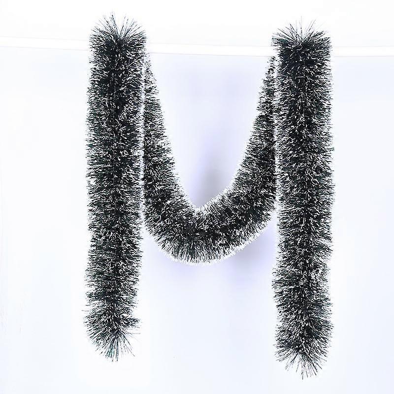 2m Dark Green Edge Christmas Tinsel Garlands,Metallic Tinsel Garlands ...