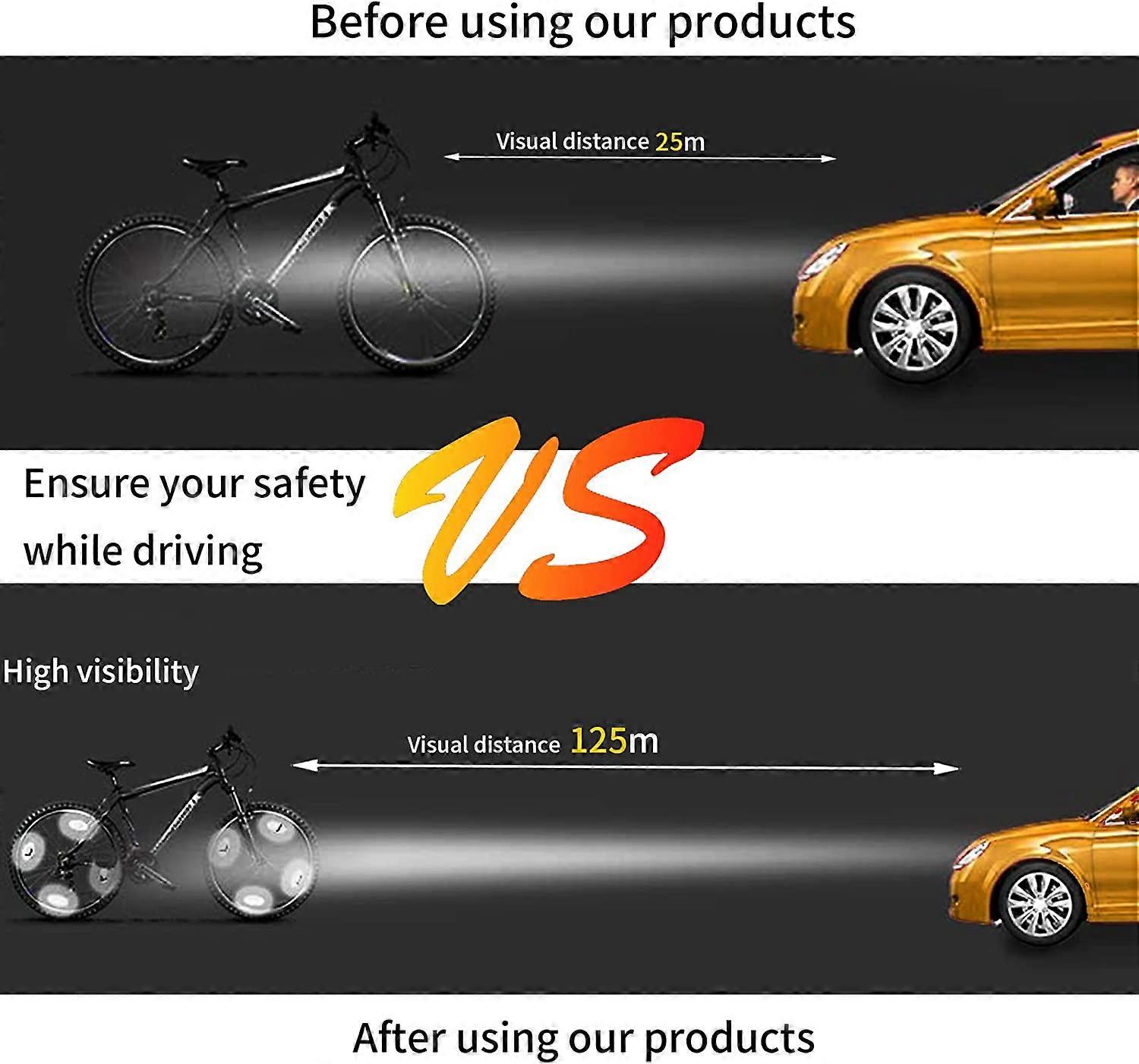 Bike Spoke Reflectors, 12 Pieces Bike ReflectorWhite, Road Bike ...