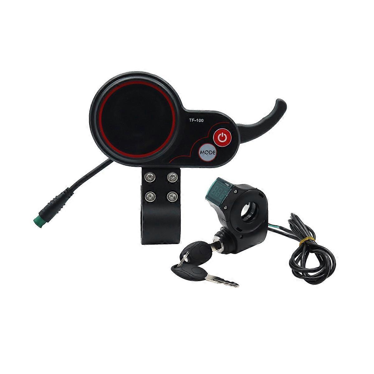 TF-100 Display Dashboard 5Pin+Ignition Lock Key Long Cable Scooter ...