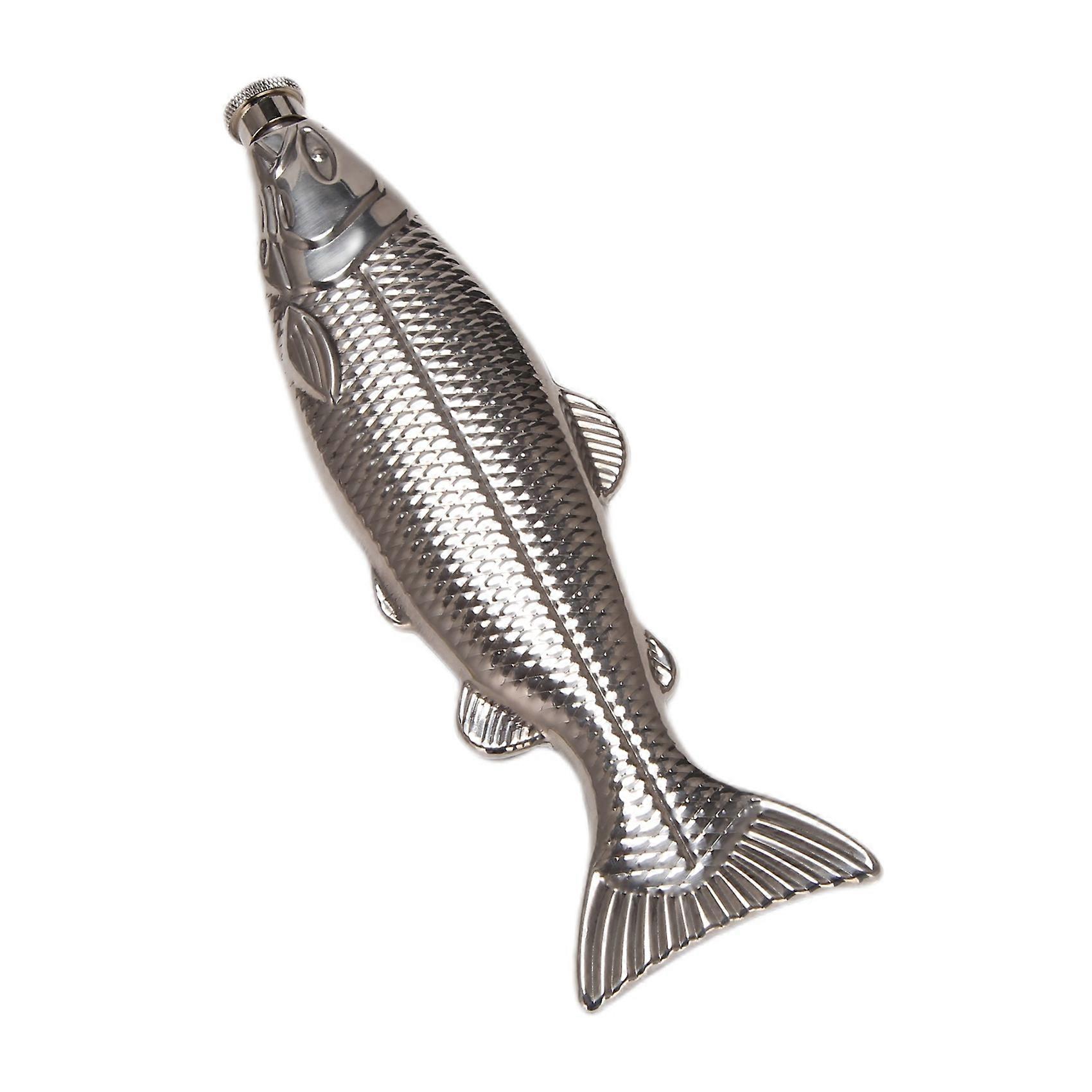 1 Set Fish-Shape Hip Flask 5Oz Bottle Mini Pocket Flask Stainless Steel ...