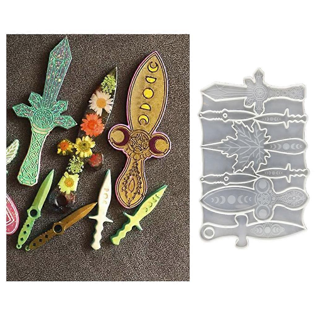 High Quality Dagger Resin Casting Sword Shape Molds Silicone Mold Epoxy ...
