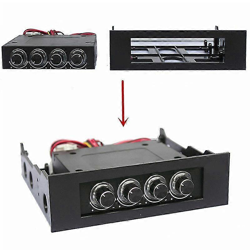 Black 3.5" To 5.25" Drive Bay Computer Pc Case Adapter Mounting Bracket ...