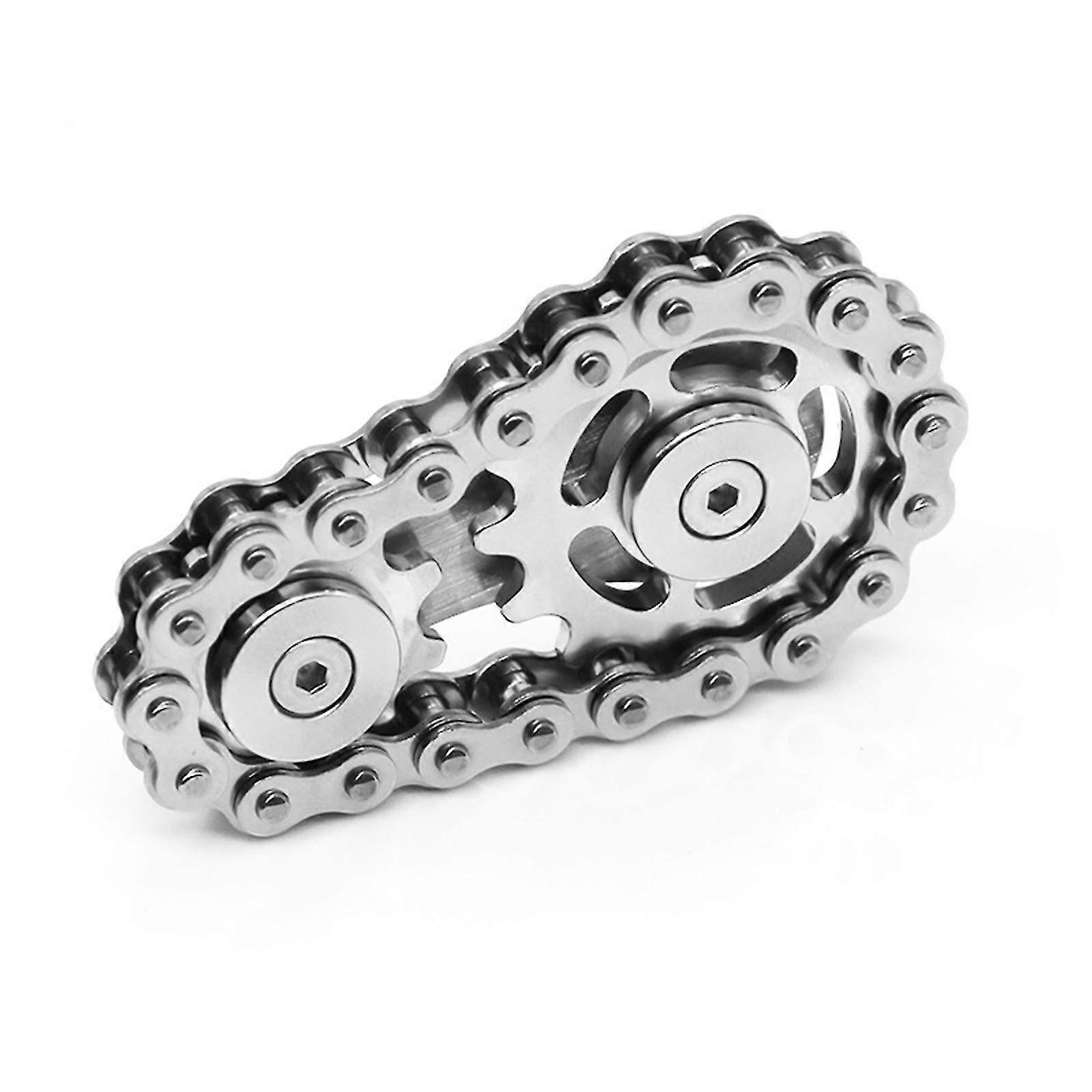 Bike Chain Gear Fidget Spinner,metal Sprocket Chain Fidget Toy, Stress ...