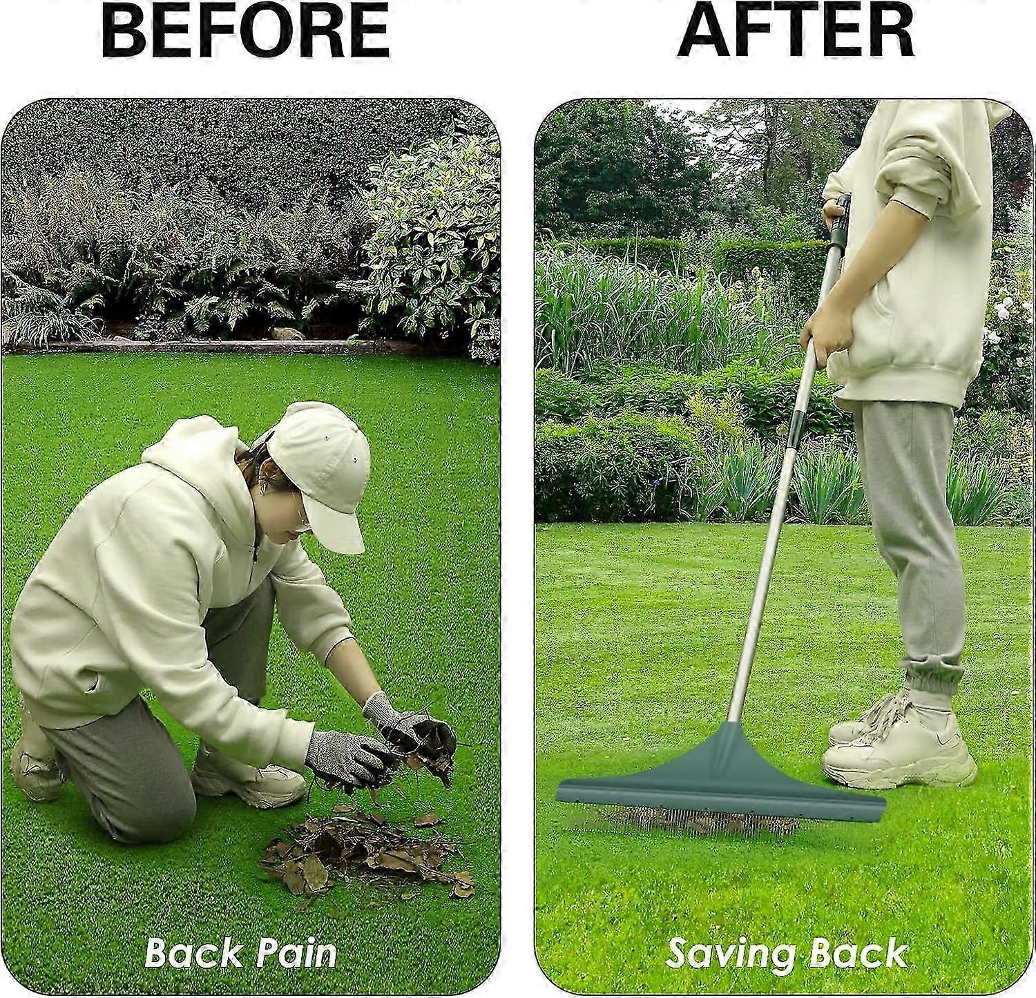 Artificial Grass Brush, Turf Rake Artificial Lawn Brush Ergonomic with ...