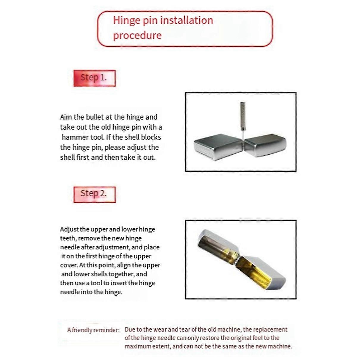For 8MM (05-23) Lighter Shell Hinge Punch Latch Connection Pin | Fruugo UK
