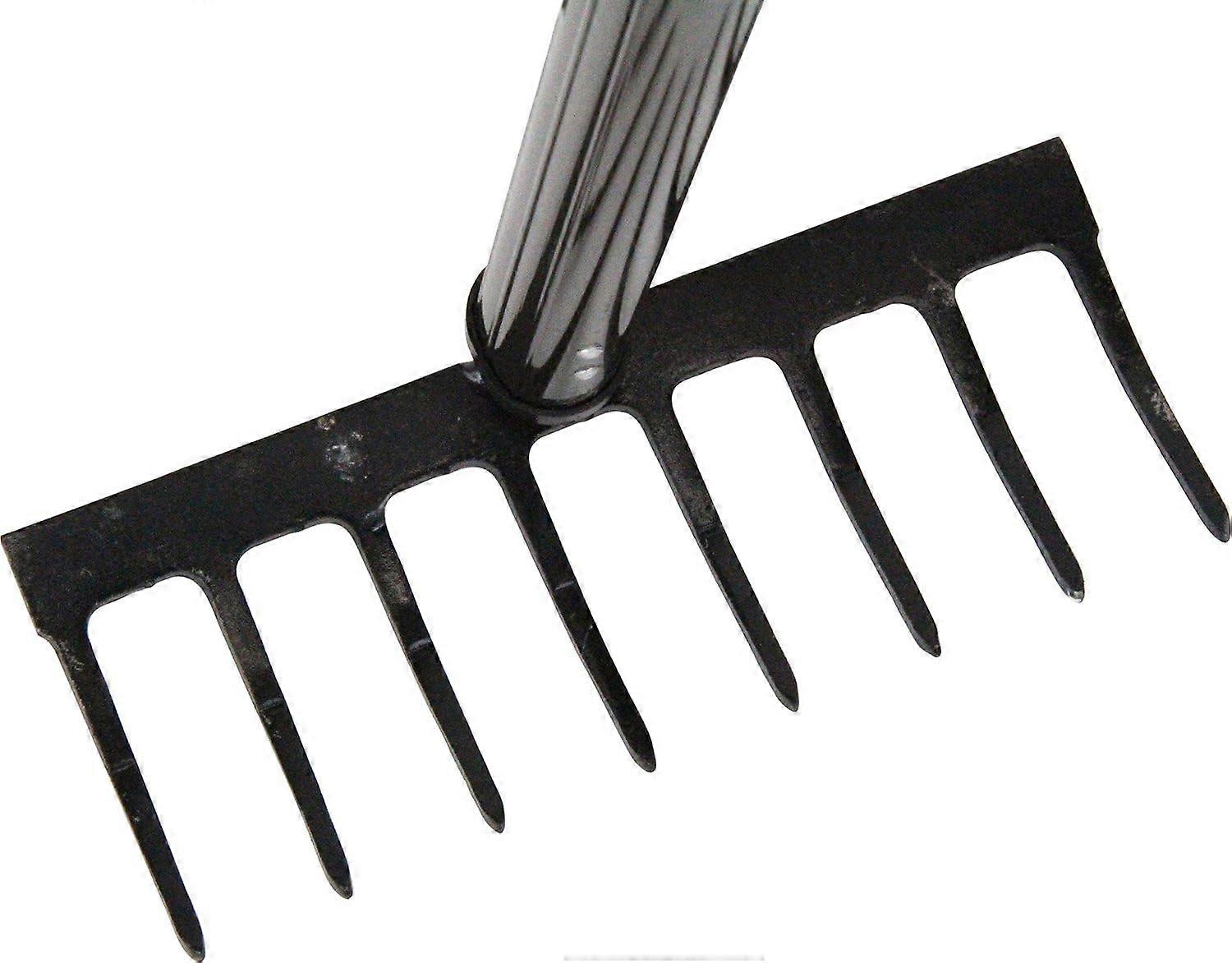 Curved Hoe Rake All Steel with 29.5" Aluminum Handle for Gardening ...