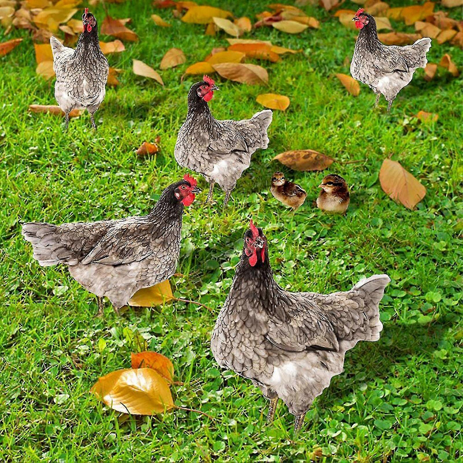 Realistic Double-Sided Acrylic Rooster Garden Statue for Outdoor Yard ...