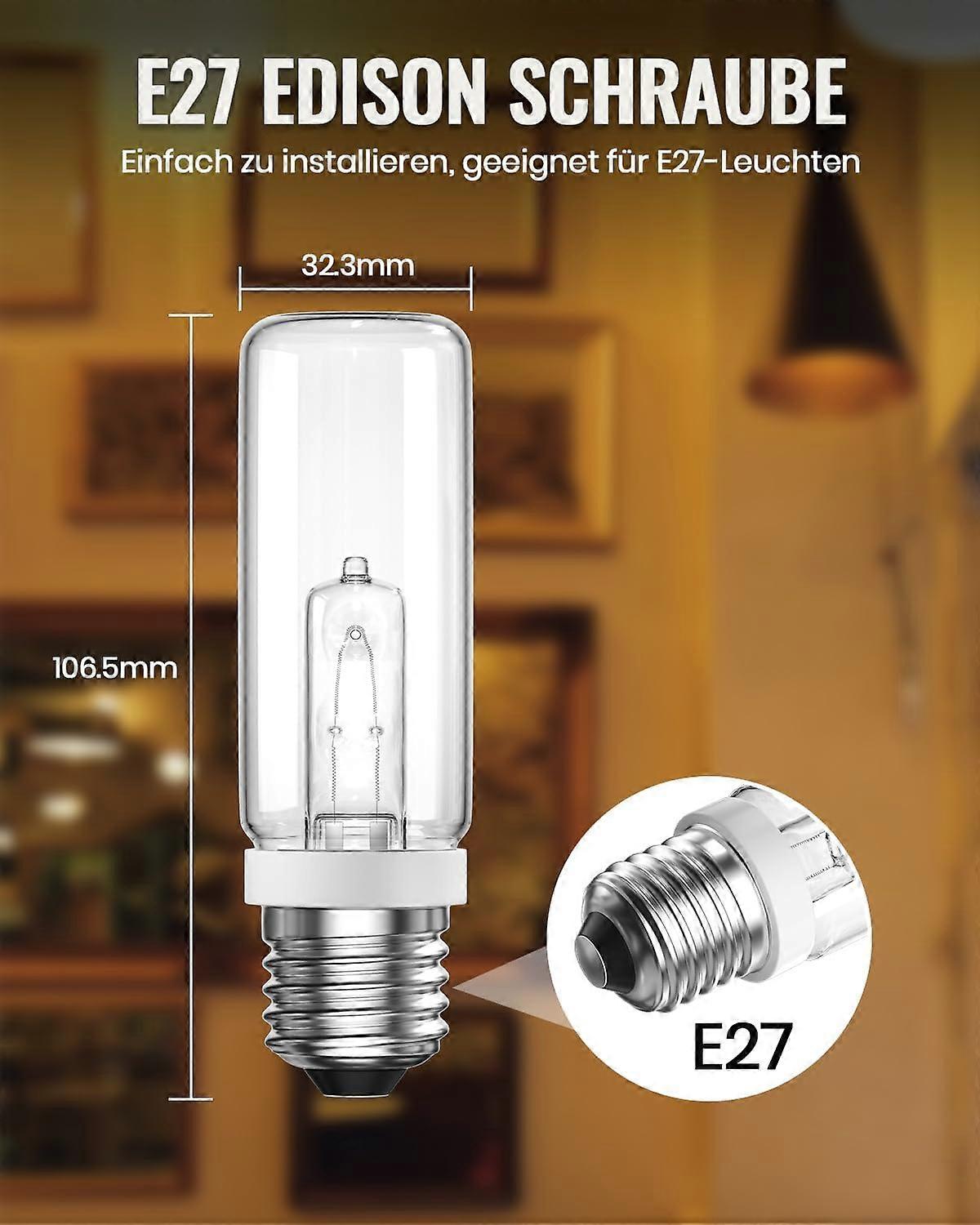 Dimmable 200 W E27 Tube Light Bulbs, Warm White 2800 K, 2820 Lumens, AC ...