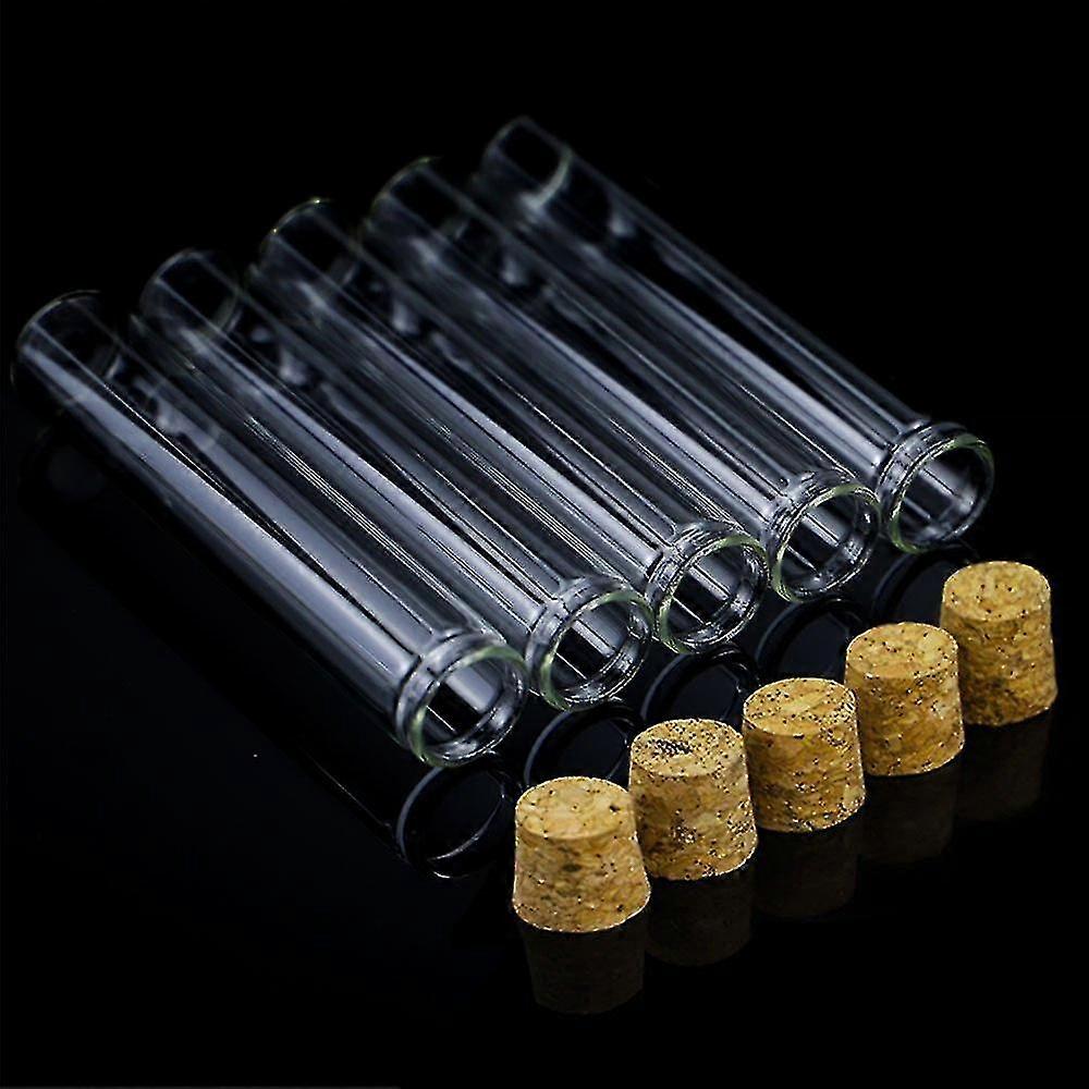 30pcs 25ml Glass Test Tubes, 20100mm Clear Flat Test Tubes With Cork ...