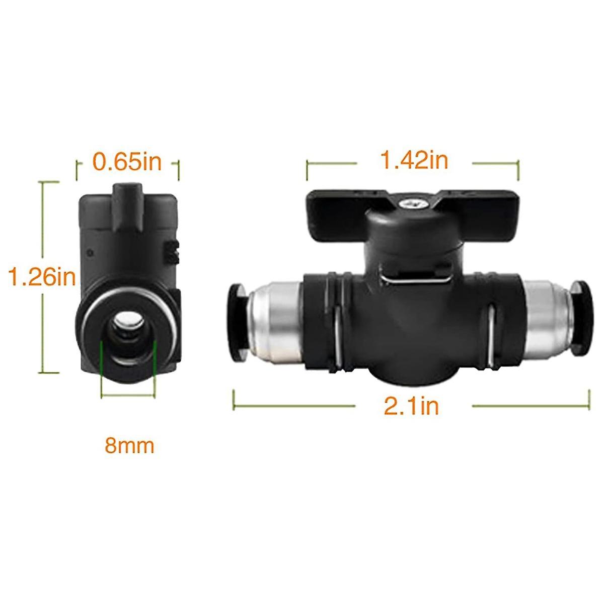 8mm Push Connect Valve Ball Valve 8mm Air Flow Control Valve Quick ...