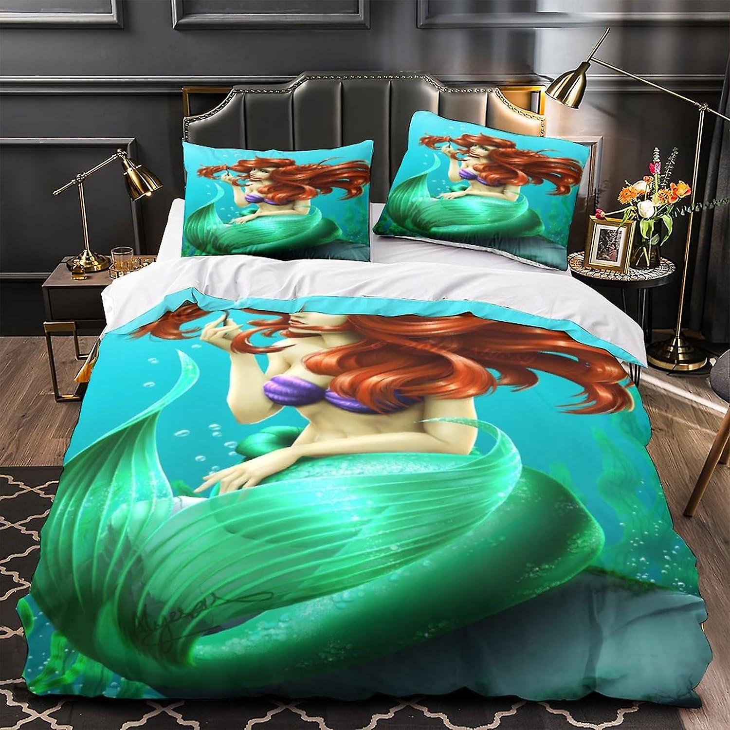 HOUKIG Ariel 3D Print Anime Characters Comforter Covers Duvet Cover for ...