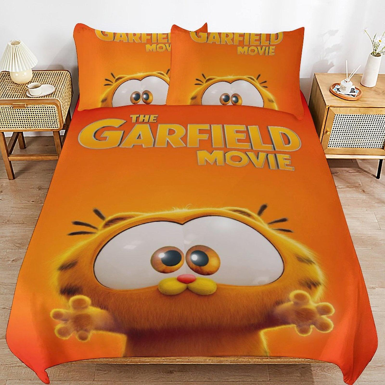 Garfield Bedding Sets Cute Bed Cover Anime Cartoon 3D Printed ...