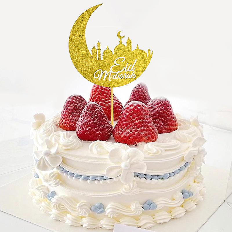 2023 Eid Mubarak Ramadan Moon Cupcake Topper Paper Cake Topper Islamic ...