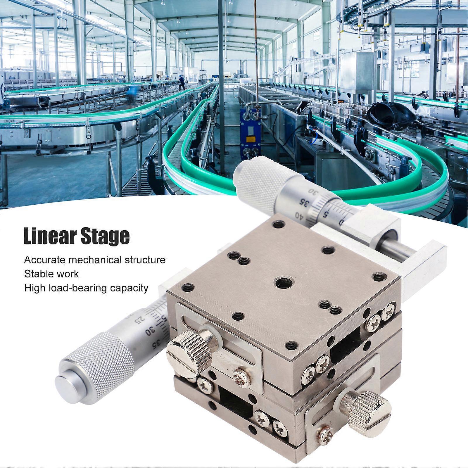 Linear Sliding Table Manual Platform XY Axis Guide Type Cross Roller ...