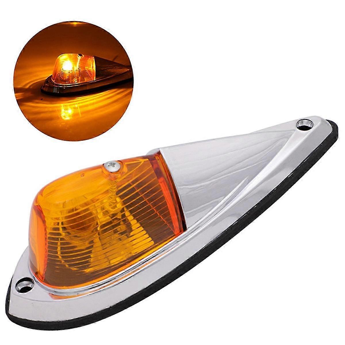 DC 12V Amber Teardrop Cab Light Cab Marker Light Front Rear Top ...