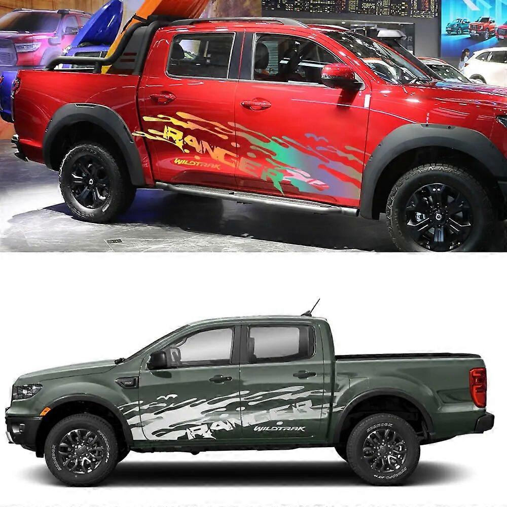 For Ford Ranger Raptor Wildtrak Pickup Door Side Stickers Truck ...