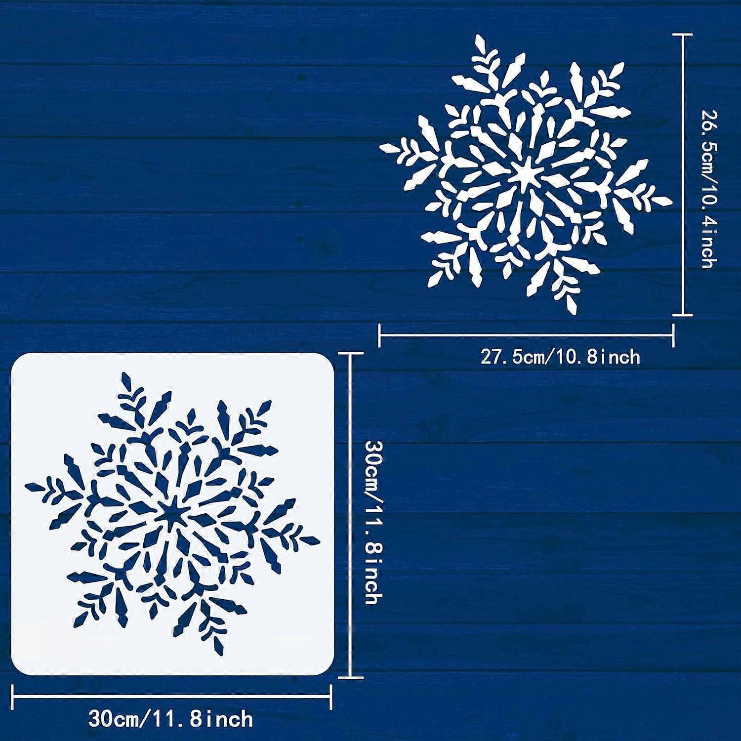 Snowflake Stencil Decoration Template 11.8x11.8 inch Plastic Christmas ...