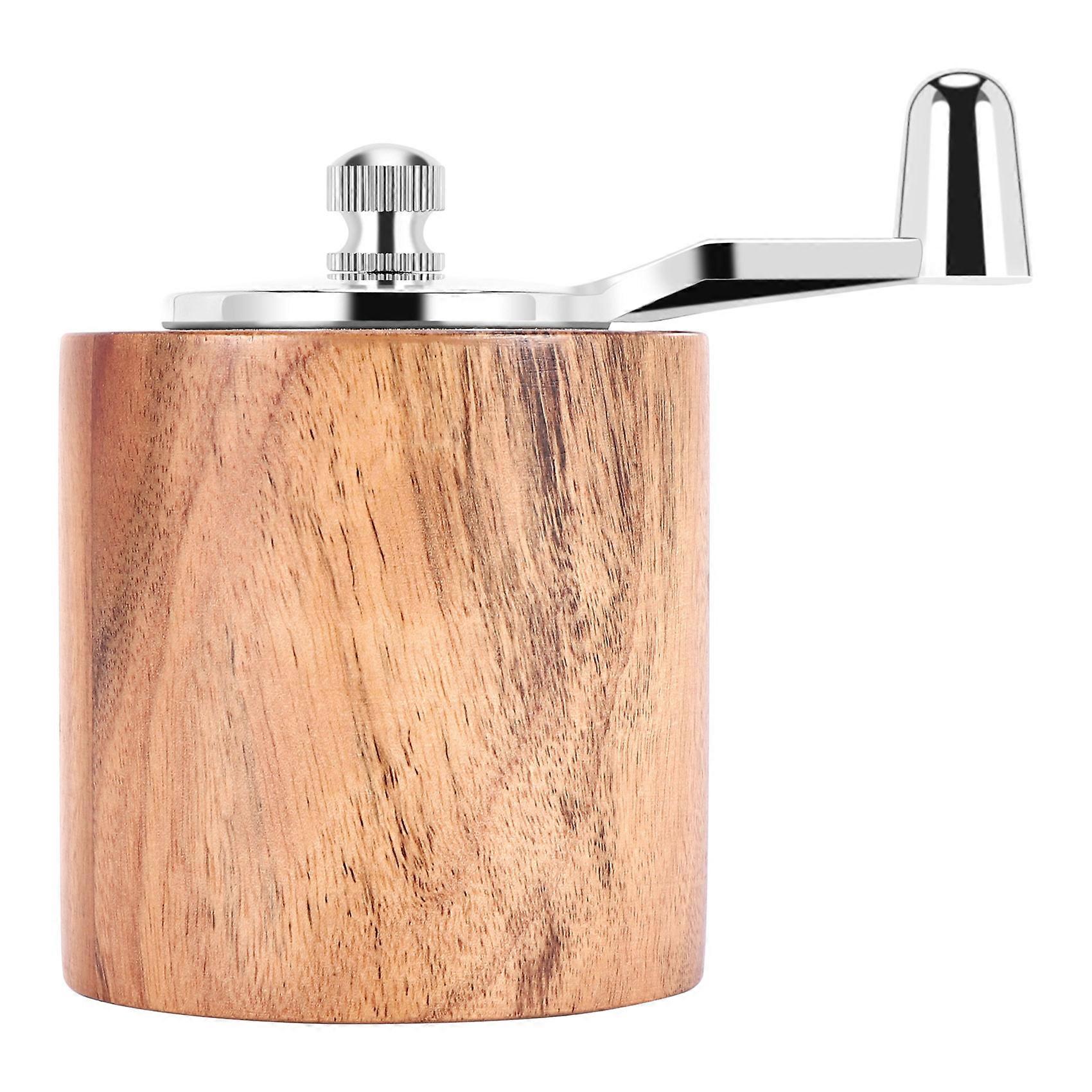 Pepper Mill, Hand Crank Wood Pepper Grinder with Classic Handle and ...