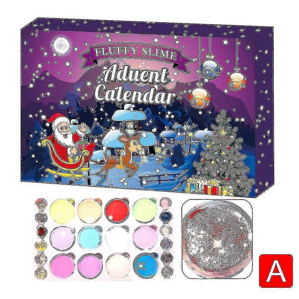 24pcs/set Slime Advent Calendar Christmas Countdown Toys Christmas ...