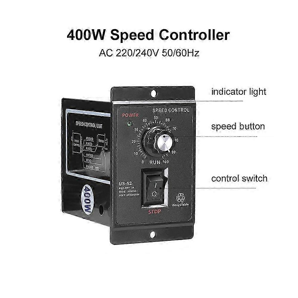400W Motor Speed Controller AC 220V Motor Speed Regulator Controller ...