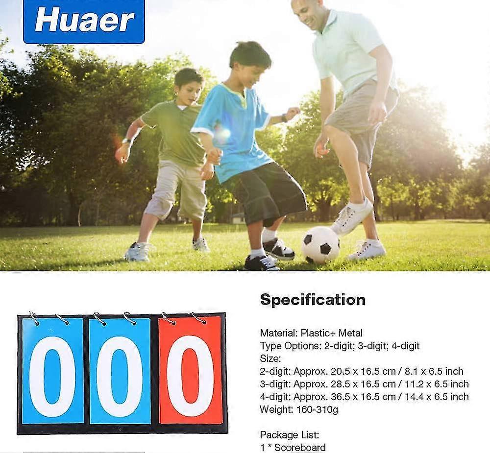 Sports Scoreboard 2/3/4 Digit Portable Flip Scoreboards Sports ...