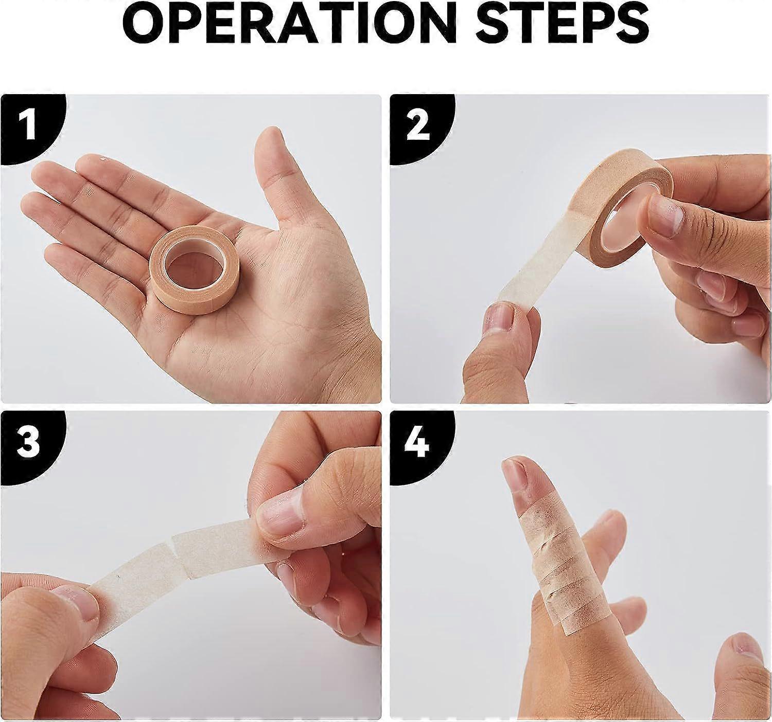 3 Rolls Flexible Skin Tape Breathable Nose Tape Self Adhesive Gauze ...