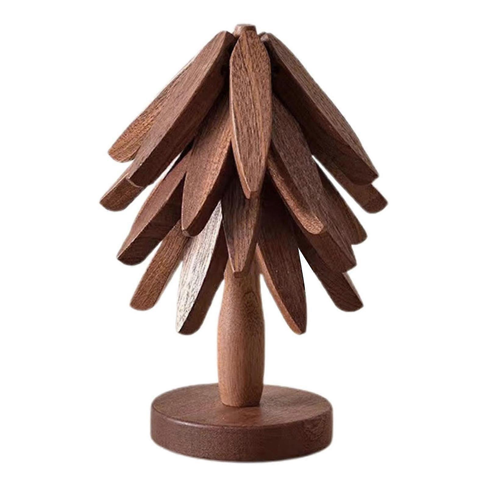 Wooden Tree Trivet Set Wood Collapsible Hot Pad Trivet Tree For Wood ...