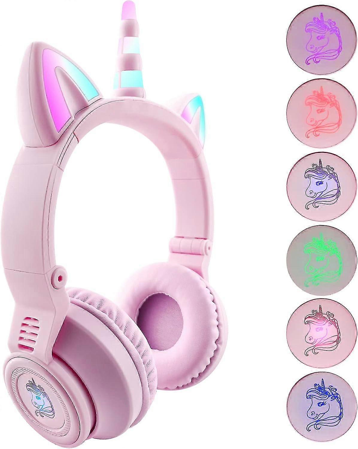 Unicorn Headphones Wireless, Toddler Bluetooth Headphones for Girls ...