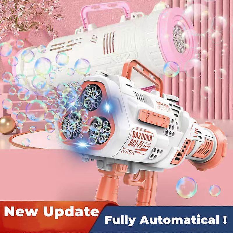 Bazooka Bubble Machine 2023 Upgrade 68 Holes Rocket With LED Bubble ...