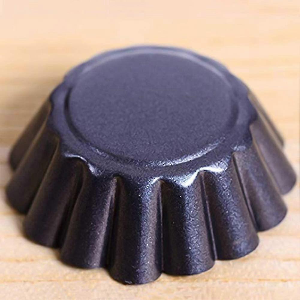 12 Pieces Tartlets Molds Tartlet Ramekins 6.5cm Mini Tart Pan(black ...