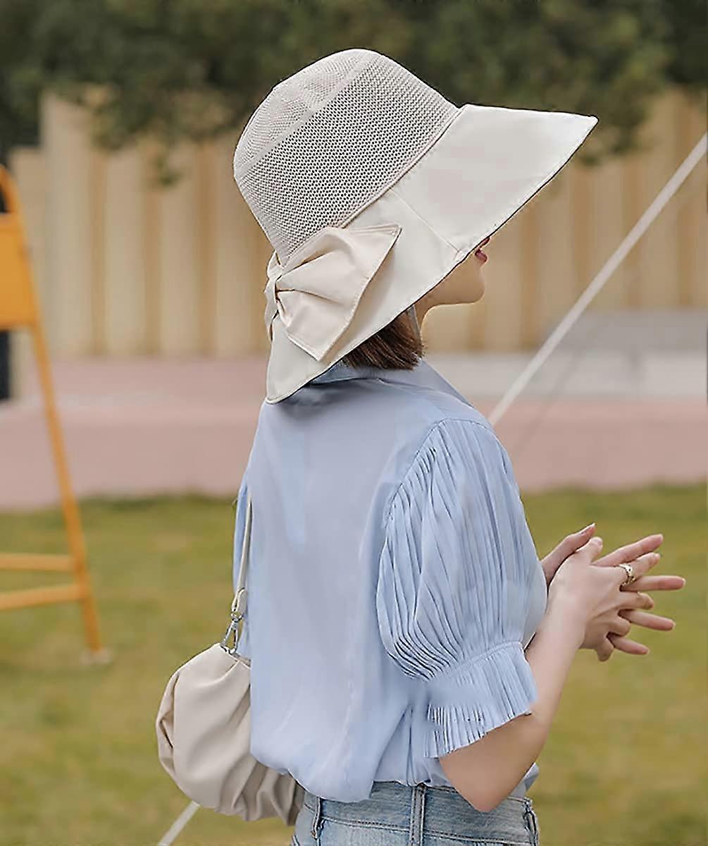 Mesh Sun Hats Women Summer Beach UV Protection UPF50+ Packable Wide Brim Cap Chin Strap | Fruugo SE