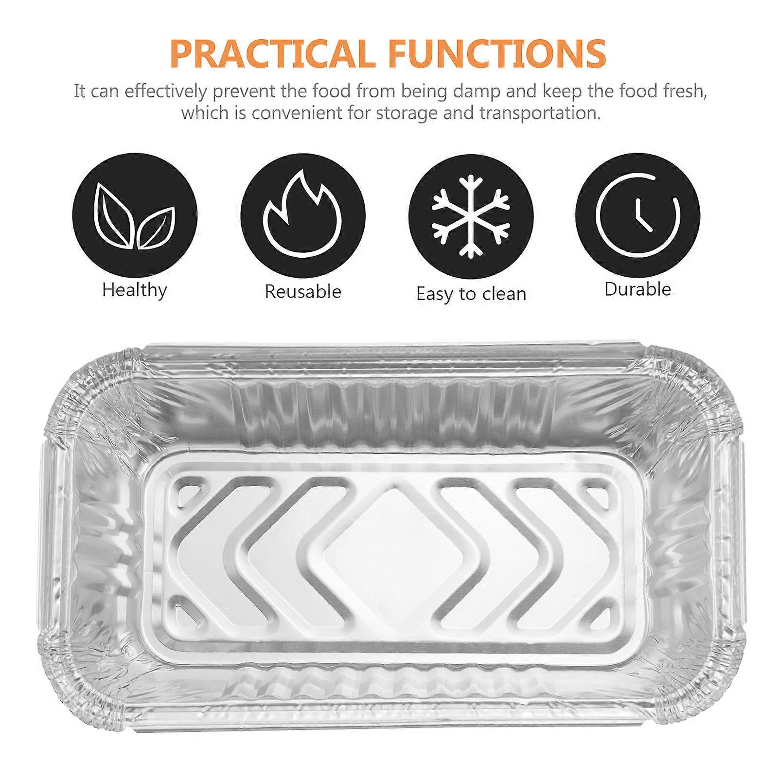 25 Pcs Square Griddle Barbecue Pans Square Aluminum Pans Food Storage ...