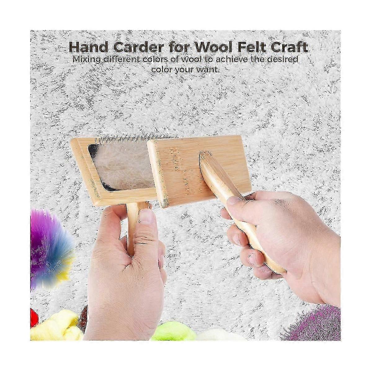 2 Pcs Wool Carders, 6.1inchx4.8inch Hand Carders For Wool, Craft Wool ...