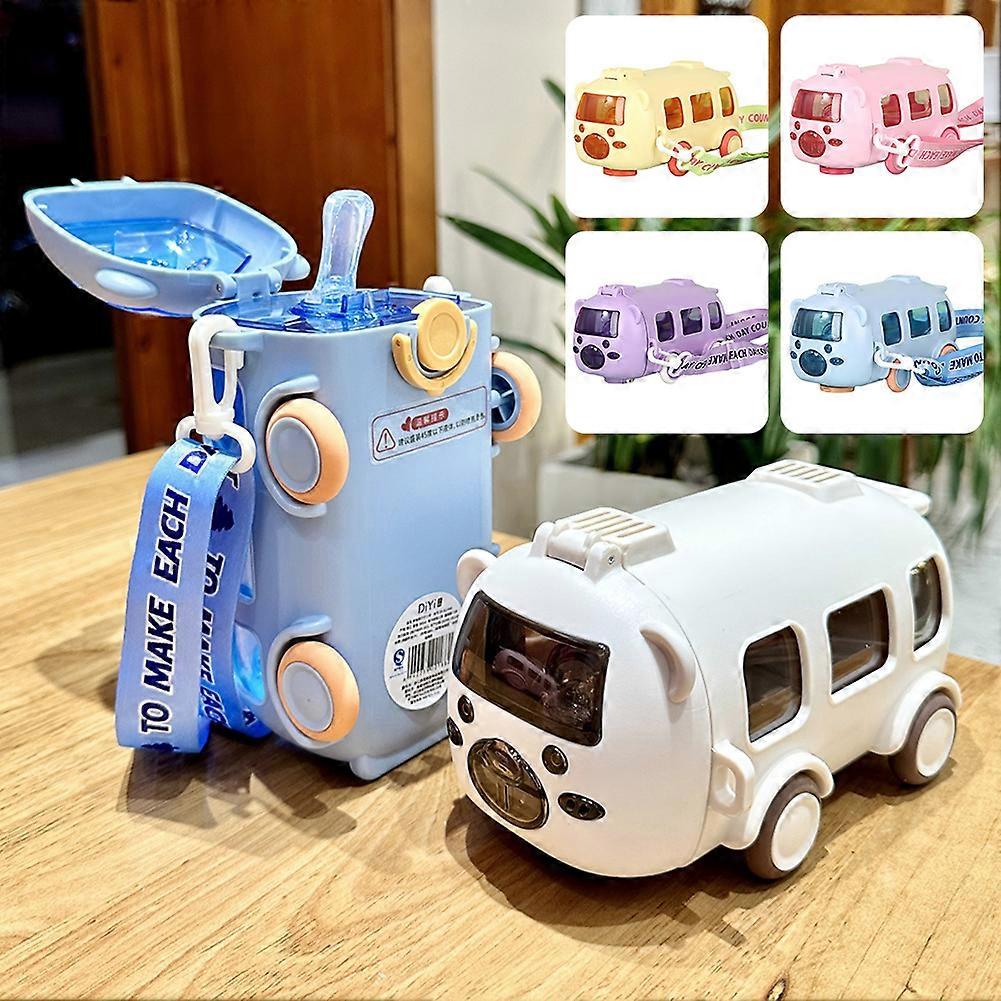 Children's Bus Shaped Water Cup, 500ml Leakproof Drinking Water Bottle ...