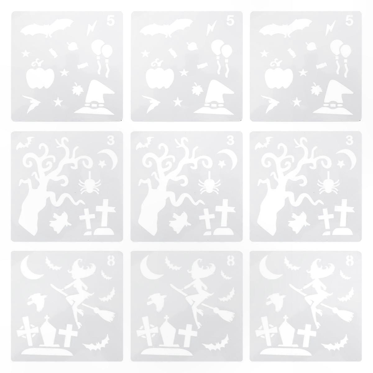 Plastic Stencils for Face Painting, DIY Drawing Templates for Kids, 9 ...