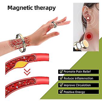 4 Set Lymphatic Drainage Ring With Lymph Detox Magnetic Bracelet ...