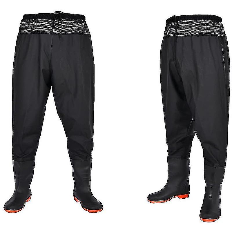 Waist Fishing Wader Pants With Waterproof Boots, Fishing Waders Pants ...