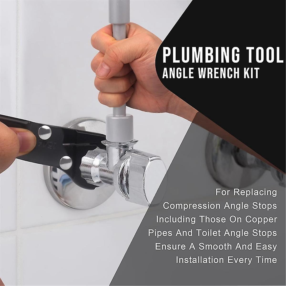 Plumbing Tools, Angle Stop Wrench Kit, Angle Stop Removal Tool for ...