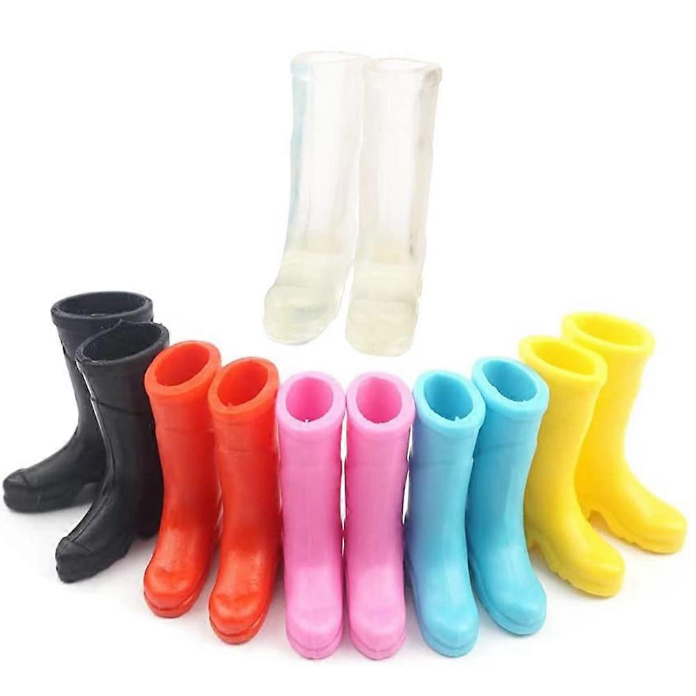 6 Pairs of Mini Rain Boots Mini House Ornaments Small Rain Shoe ...