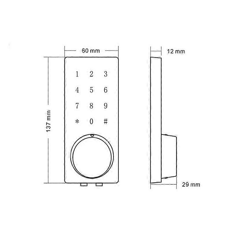 Electronic Door Lock Digital Smart Door Lock Small Code Password Keypad ...